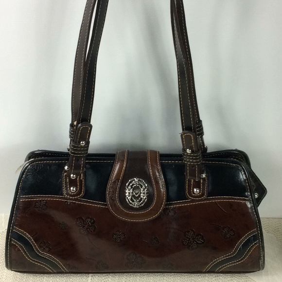 MC | Bags | Mc Black And Dark Brown Leather Bag Nwot | Poshmark